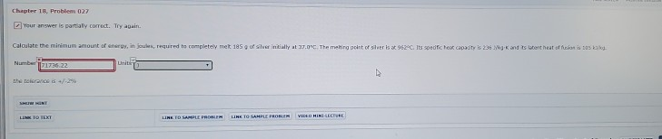 Solved Chapter 11. Problem 027 Your answer is partially | Chegg.com