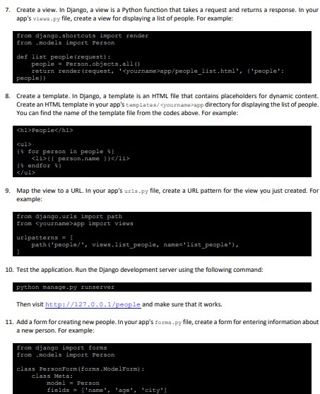Solved 1. Install Django on your machine. If you don't have | Chegg.com