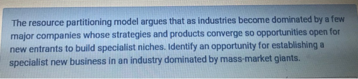 Solved The resource partitioning model argues that as | Chegg.com