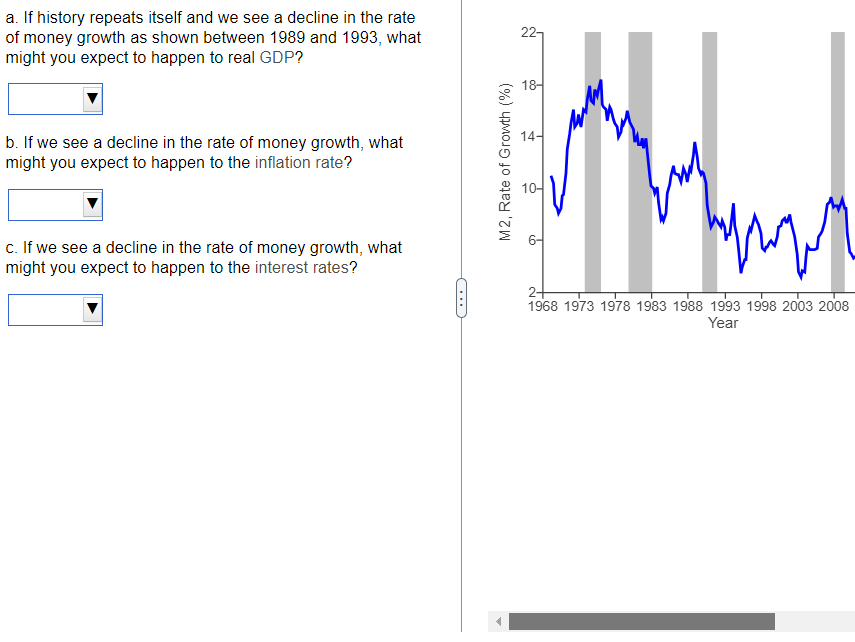 the answer selection are “no change”, “a decline” and | Chegg.com