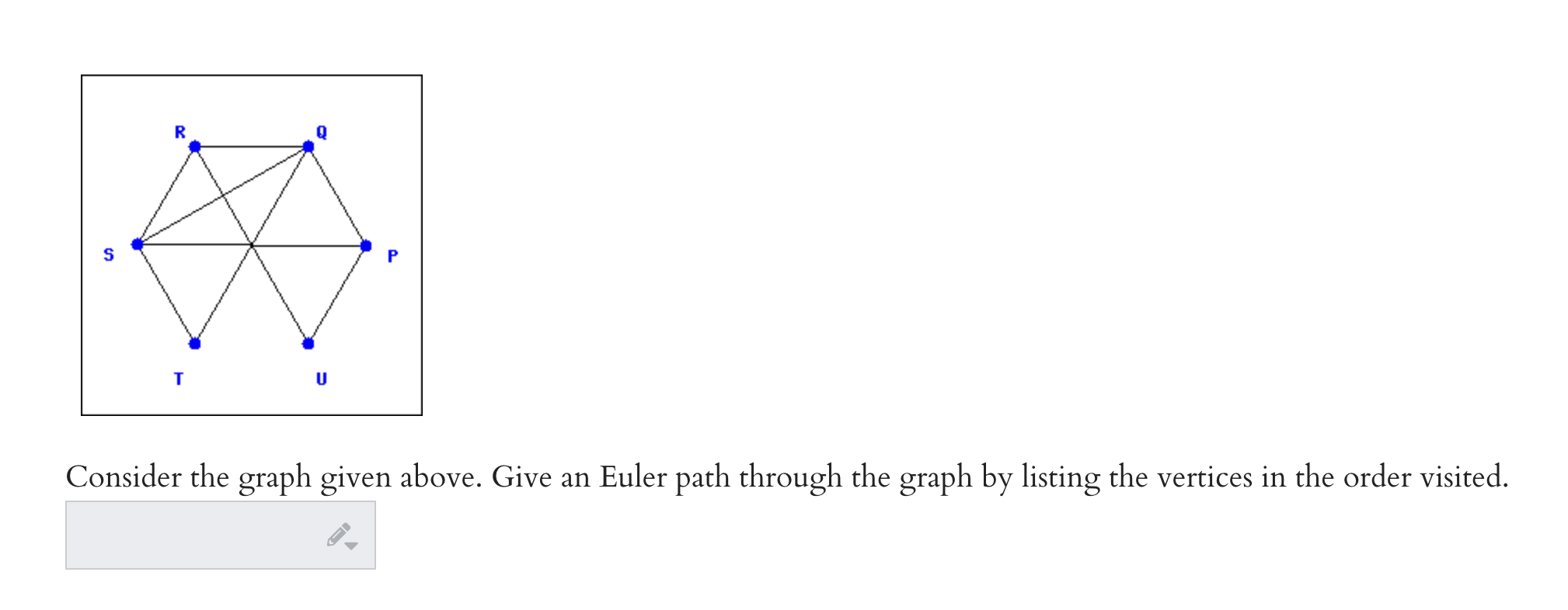 Solved Consider the graph given above. Give an Euler path | Chegg.com