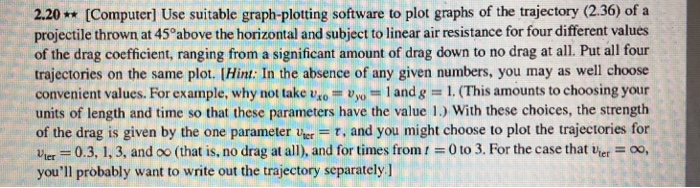 Solved of a 2.20 Computer] Use suitable graph-plotting | Chegg.com