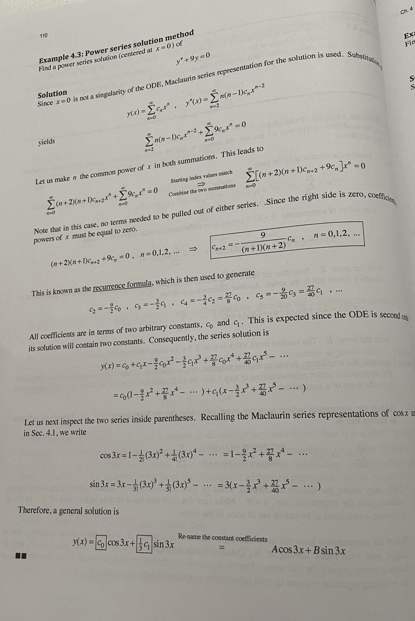 Solved Find a power series solution (centered at x=0) of the | Chegg.com
