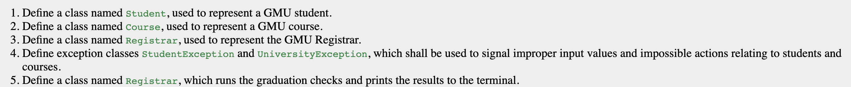 Solved 1. Define a class named Student, used to represent a | Chegg.com