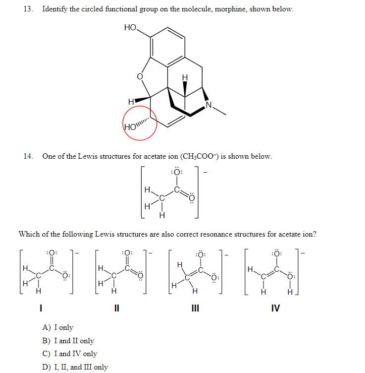 Solved 13. Identify the circled functional group on the | Chegg.com