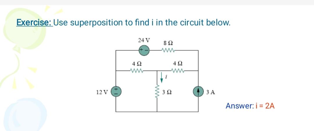 Solved Example Use superposition to find vx in the circuit | Chegg.com