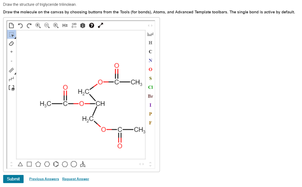 Solved Draw the structure of triglyceride trilinolean Draw | Chegg.com