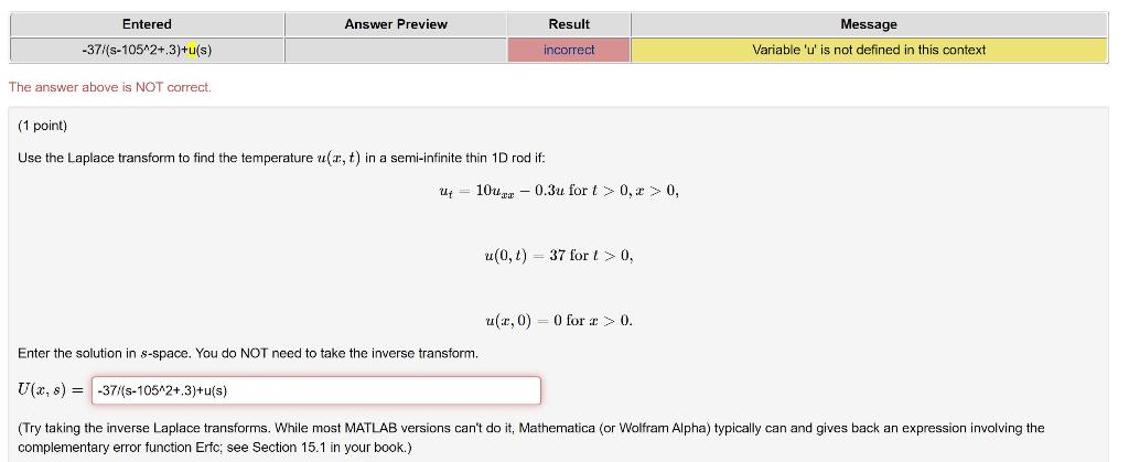 Solved Entered Answer Preview Result Message | Chegg.com