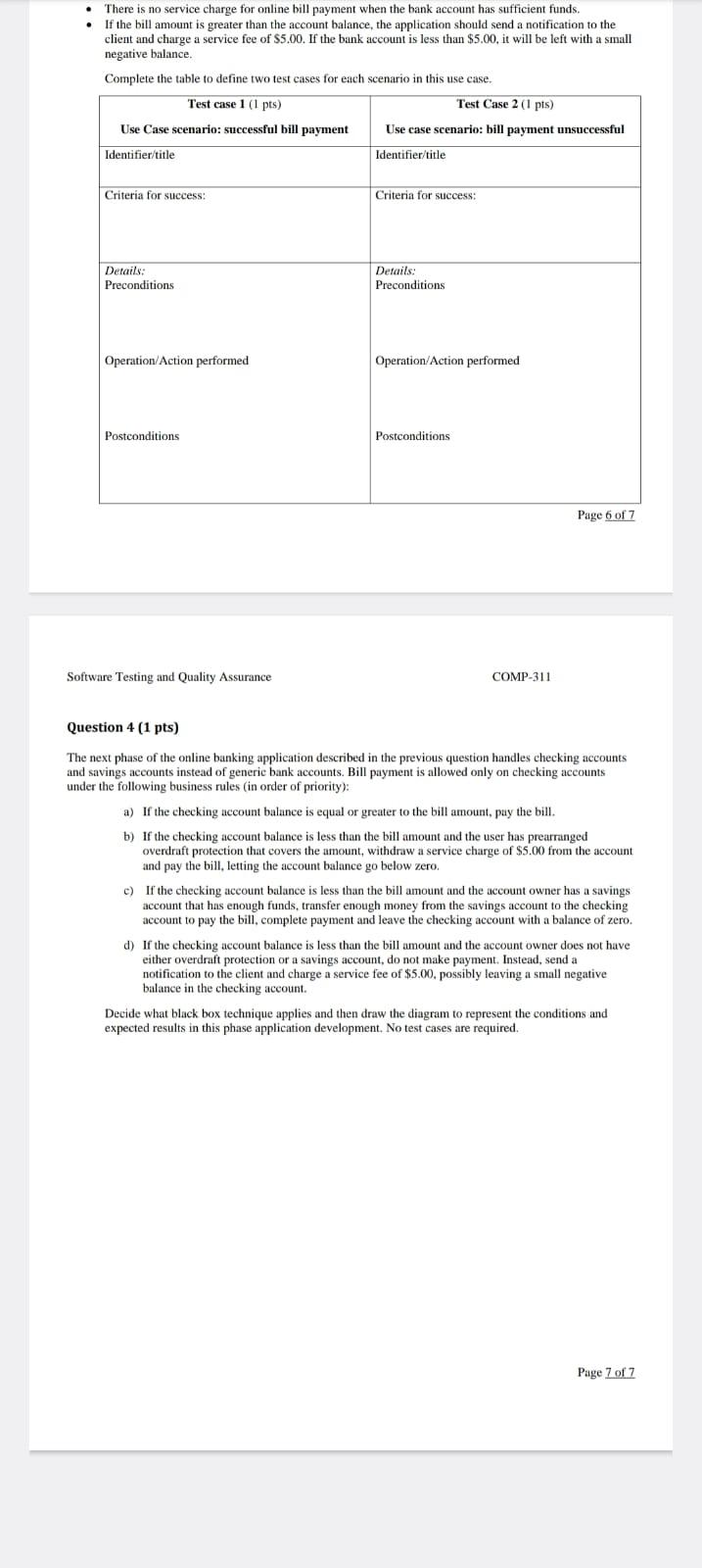 Solved Software Testing and Quality Assurance | Chegg.com