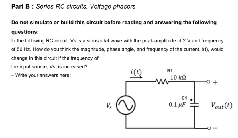 Solved Part A: Simulation: Series RC circuits Do not | Chegg.com