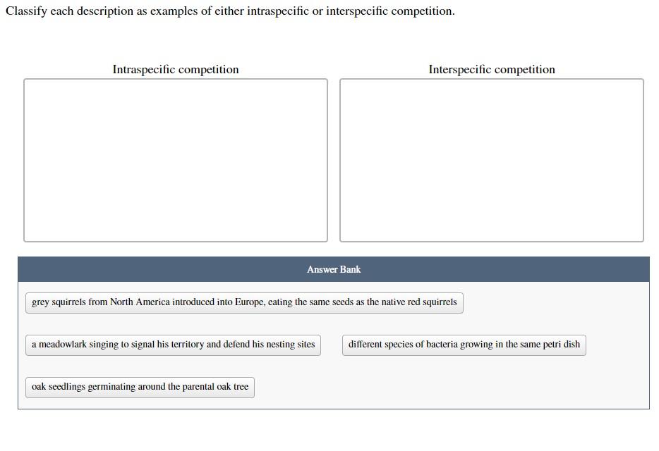 Solved Classify each description as examples of either | Chegg.com