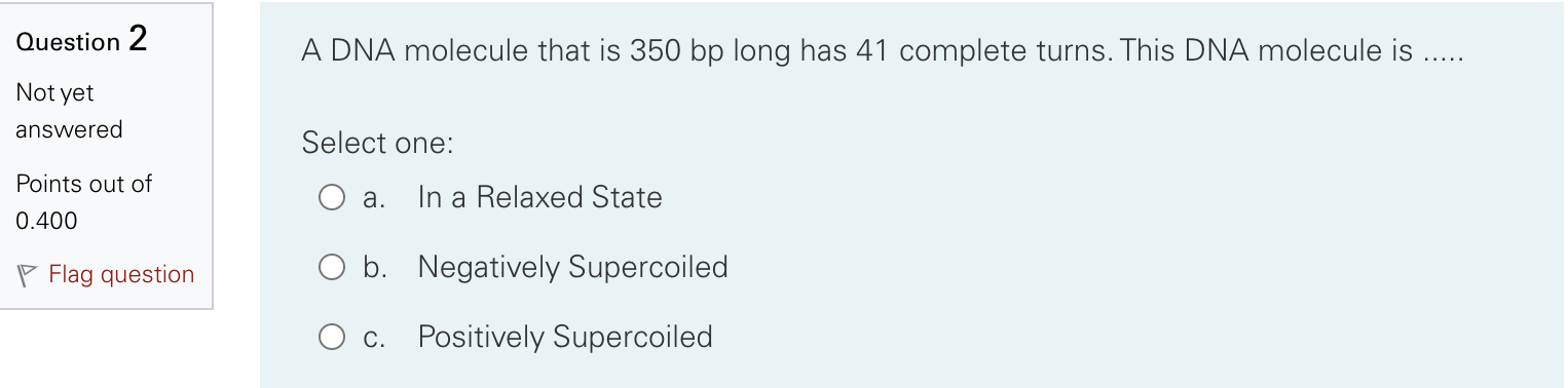 Solved A DNA molecule that is 350bp long has 41 complete | Chegg.com