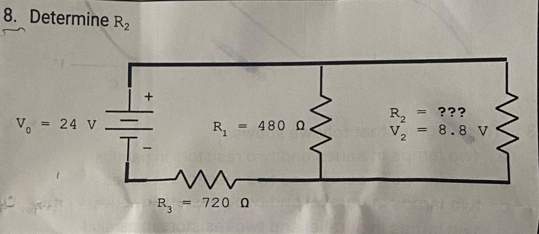 Solved 8. Determine R2 | Chegg.com