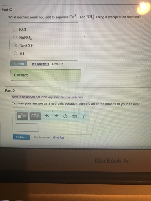 Solved What reactant would you add to separate Ca^2+ and | Chegg.com