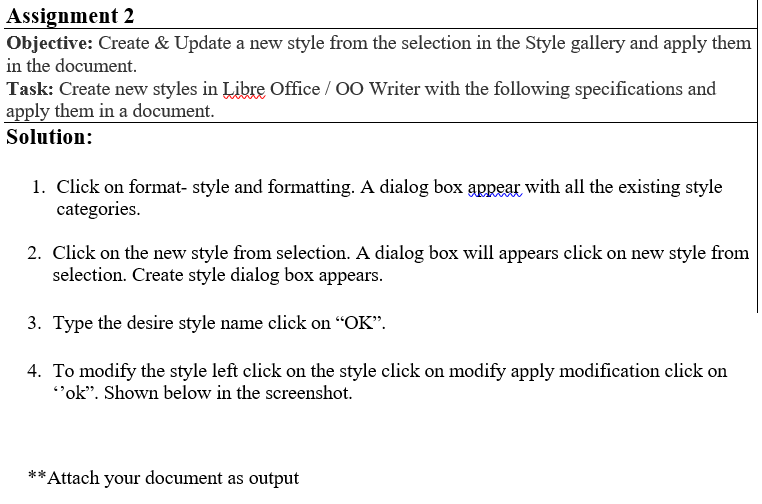Solved Assignment 2Objective: Create & Update a new style | Chegg.com