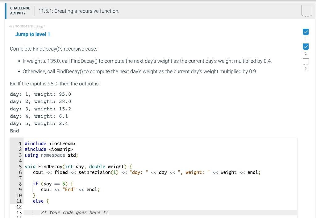 Solved C++ Complete MakeDeposit()'s recursive case: If | Chegg.com