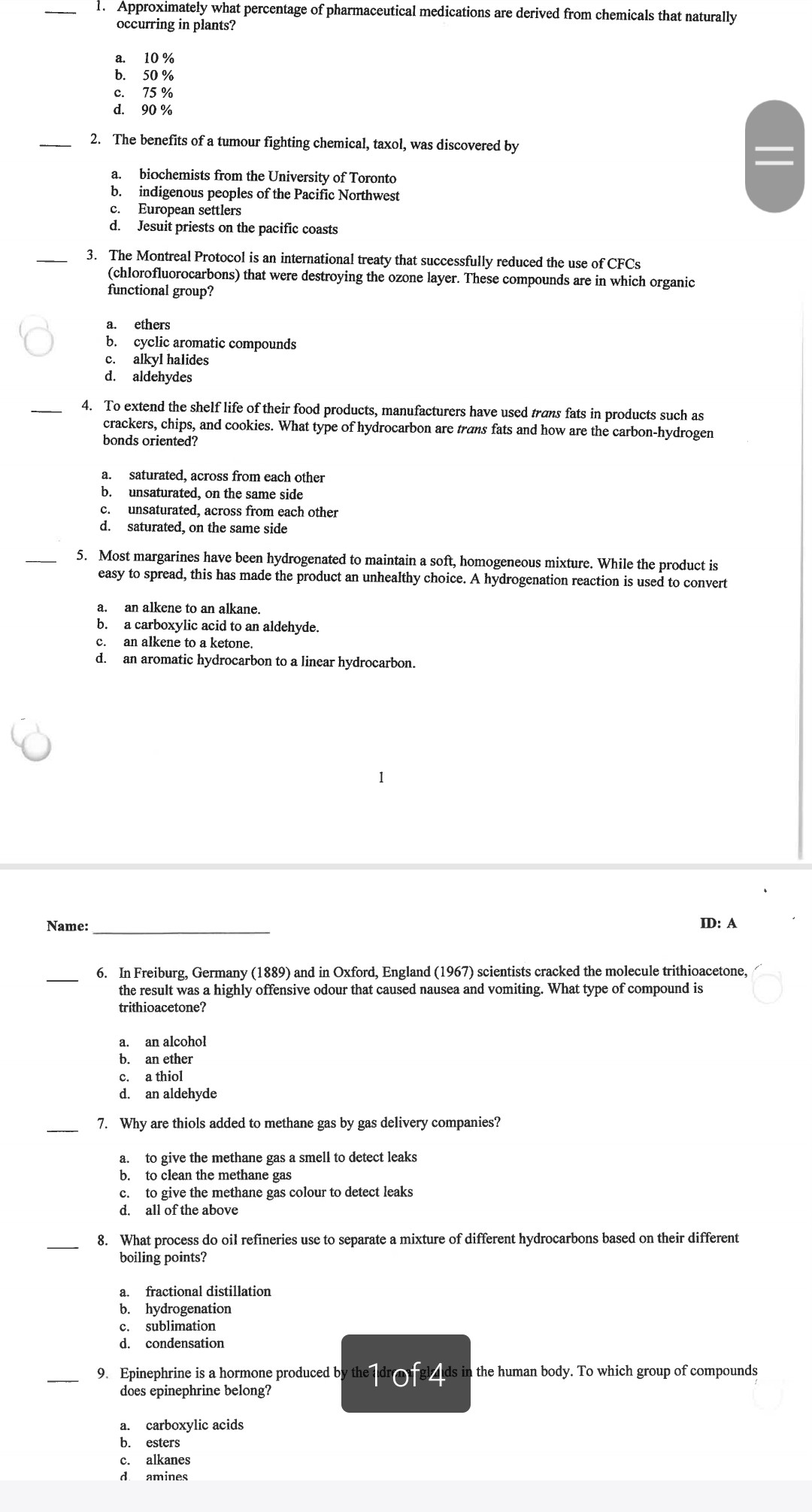 Solved Name: 6. ﻿In Freiburg, Germany (1889) ﻿and in Oxford, | Chegg.com