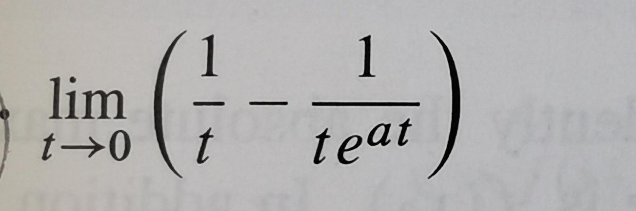 Solved 1 lim t +0 t teat | Chegg.com
