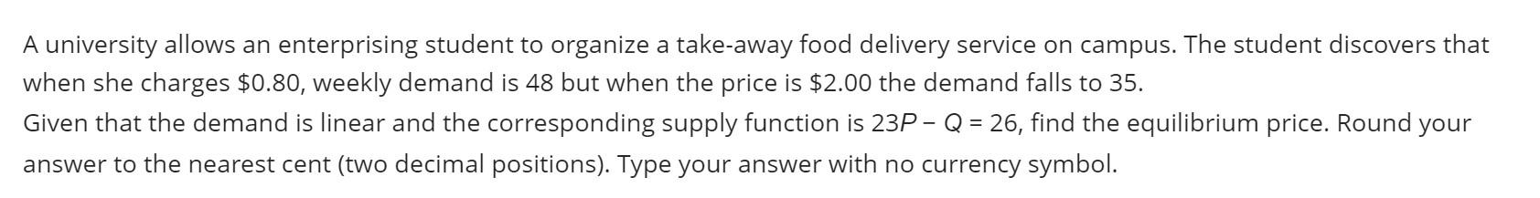 Solved A university allows an enterprising student to | Chegg.com
