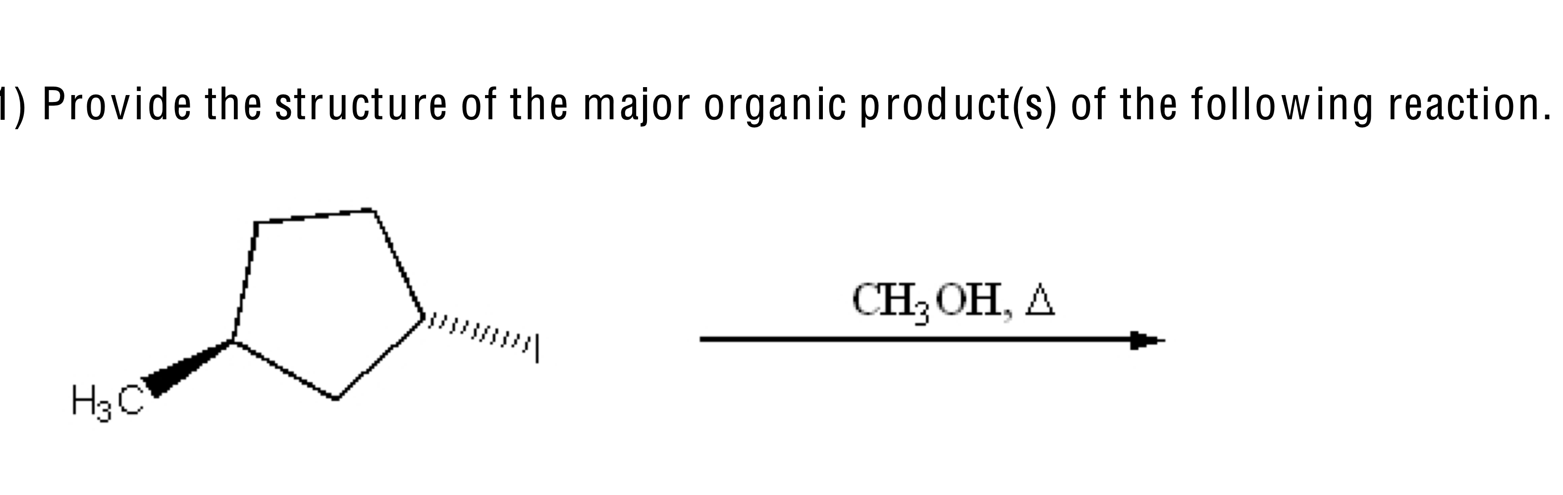 Solved 1) Provide the structure of the major organic | Chegg.com