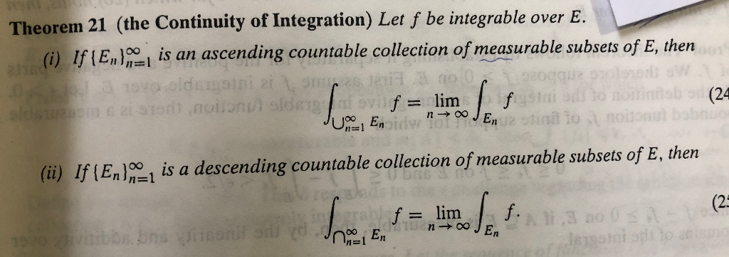 Solved Theorem 21 (the Continuity of Integration) Let f be | Chegg.com