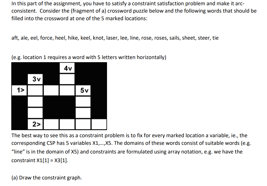 Solved In this part of the assignment, you have to satisfy a | Chegg.com