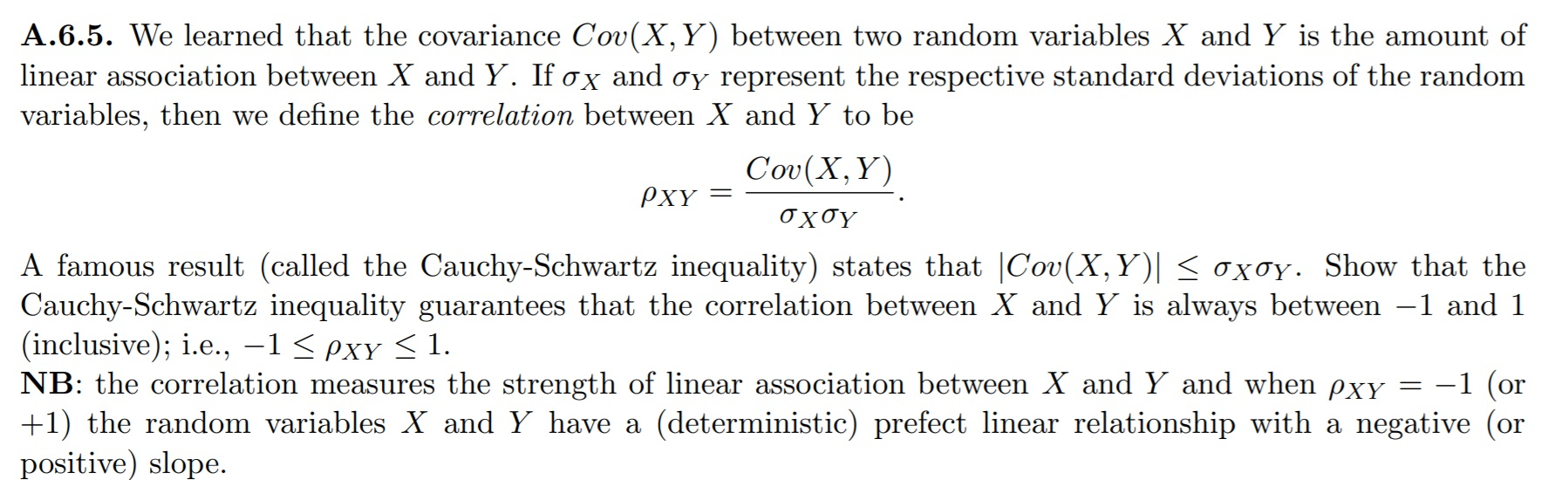 Solved A 6 5 We Learned That The Covariance Cov X Y Chegg Solved A 6 5 We Learned That The Covariance Cov X Y Chegg