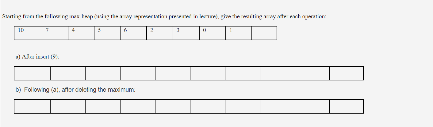 Solved Questions On Heaps And Arrays Need Help As Soon 1282