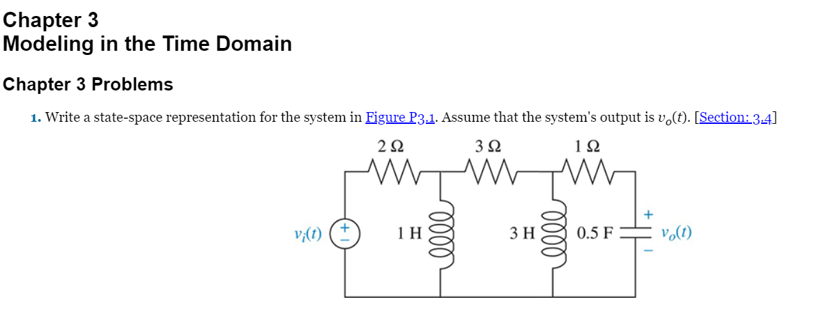 Solved Chapter 3 Modeling in the Time Domain Chapter 3 | Chegg.com