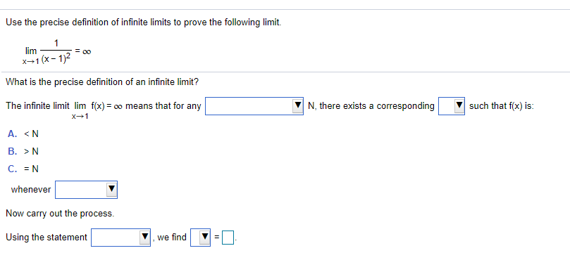 Solved Use the precise definition of infinite limits to | Chegg.com