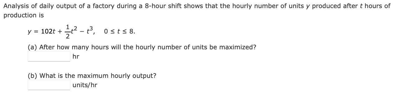 Solved Analysis of daily output of a factory during a 8-hour | Chegg.com