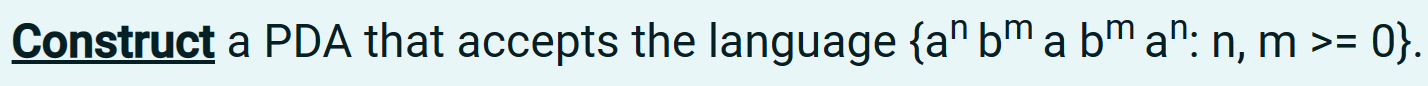 Solved Construct a PDA that accepts the language | Chegg.com