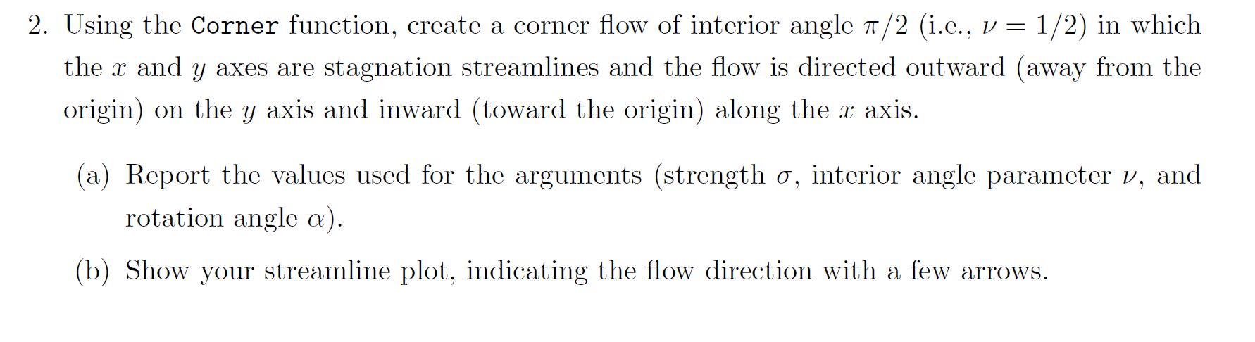 2. Using the Corner function, create a corner flow of | Chegg.com