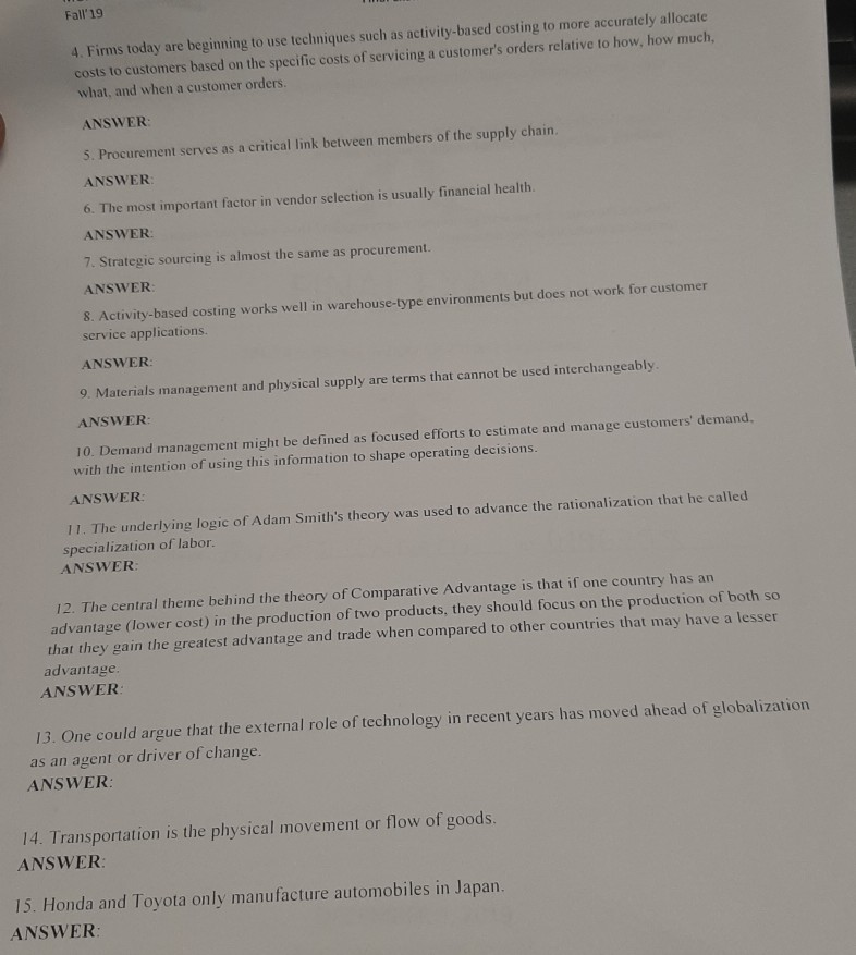 Solved 4. Firms today are beginning to use techniques such | Chegg.com