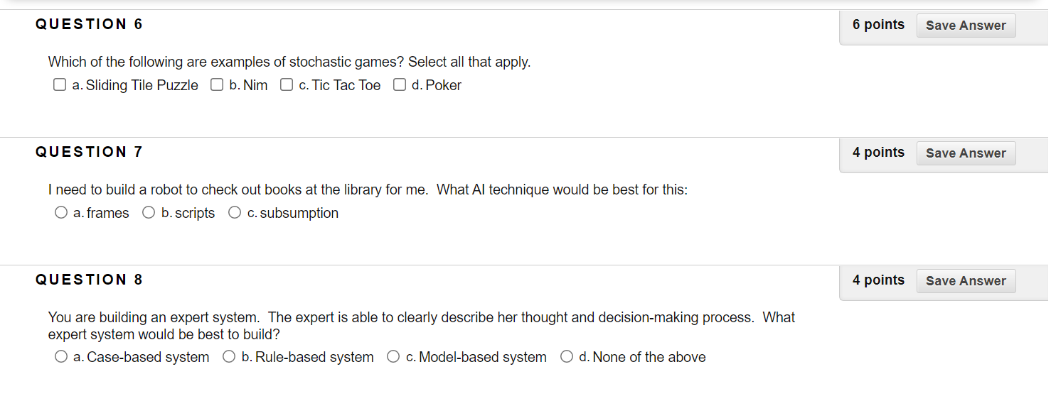 Solved QUESTION 6 6 points Save Answer Which of the | Chegg.com
