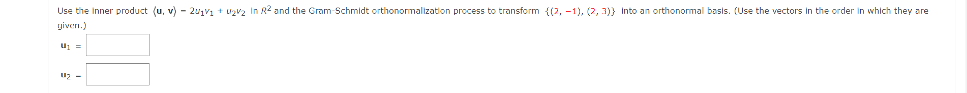 Solved given.) u1= | Chegg.com