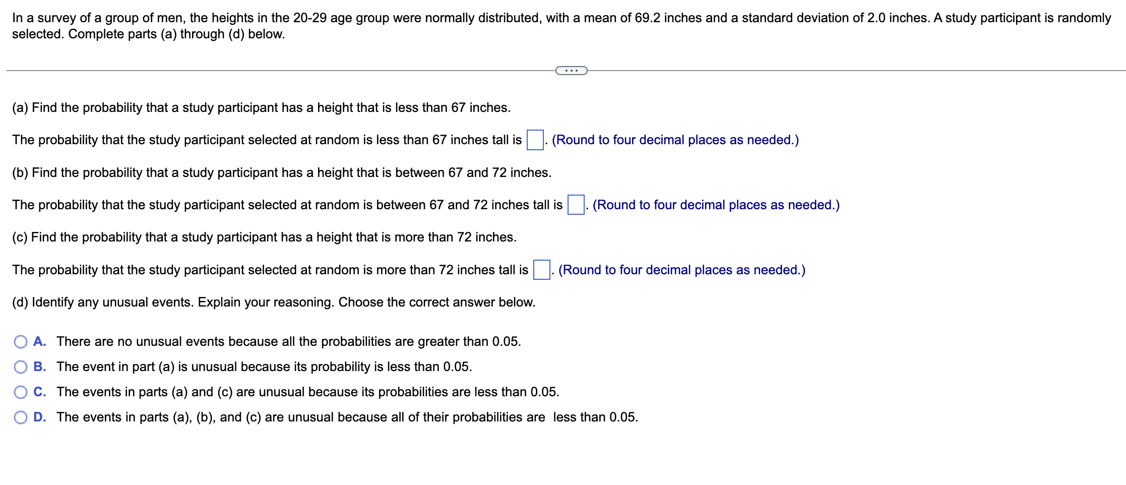 Solved (a) round four decimal places (b) round four decimal | Chegg.com