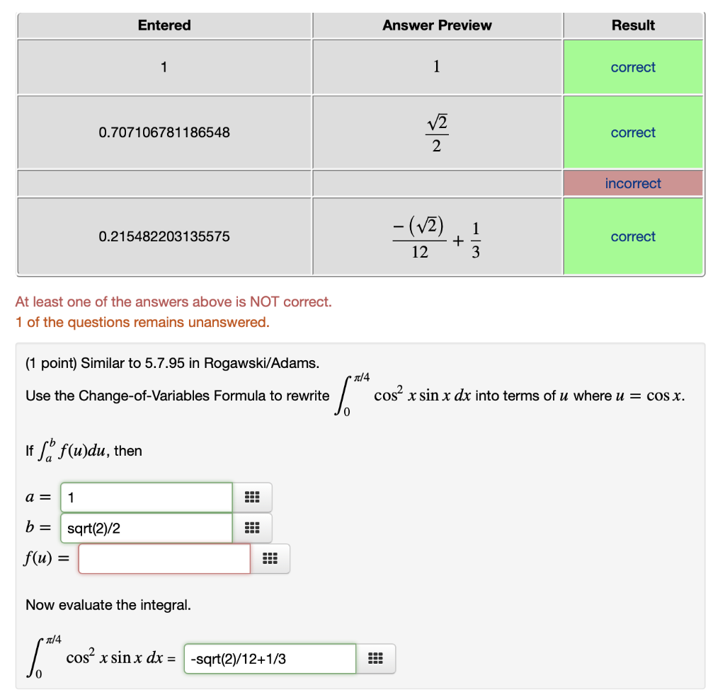 Solved Entered Answer Preview Result correct | Chegg.com