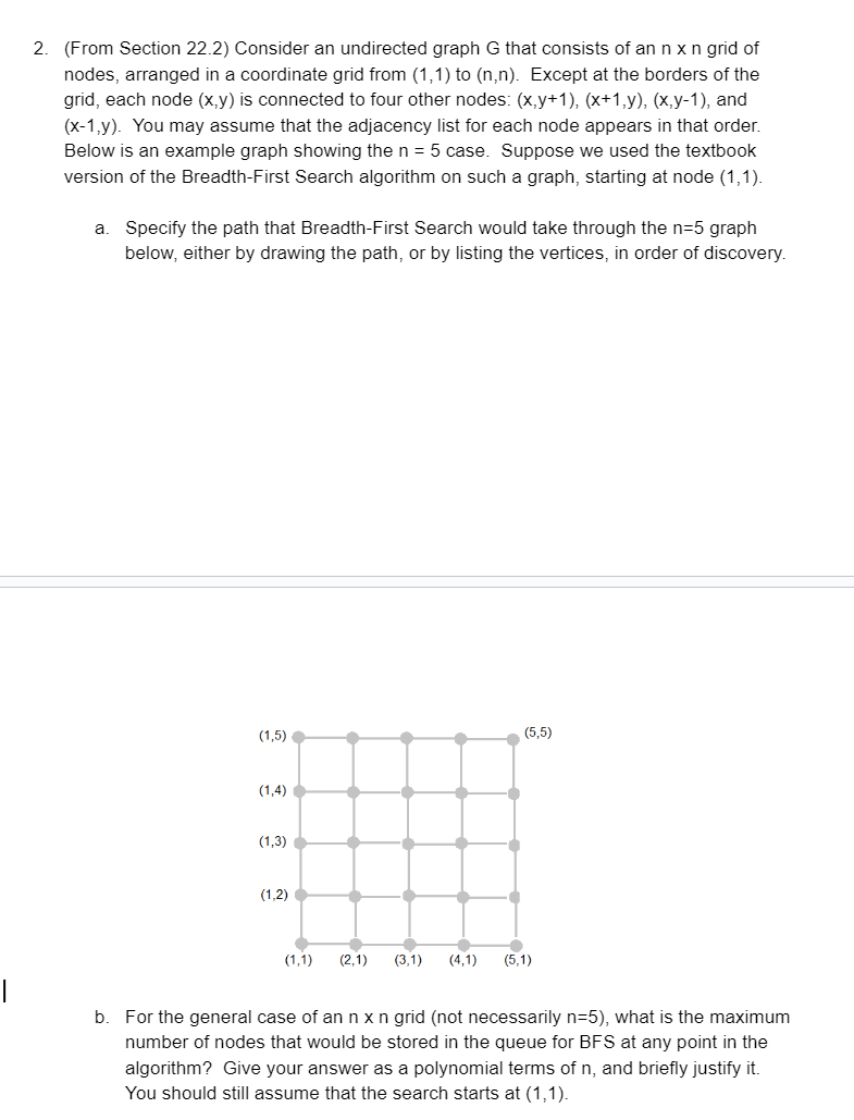 Solved 2. (From Section 22.2) Consider an undirected graph G | Chegg.com