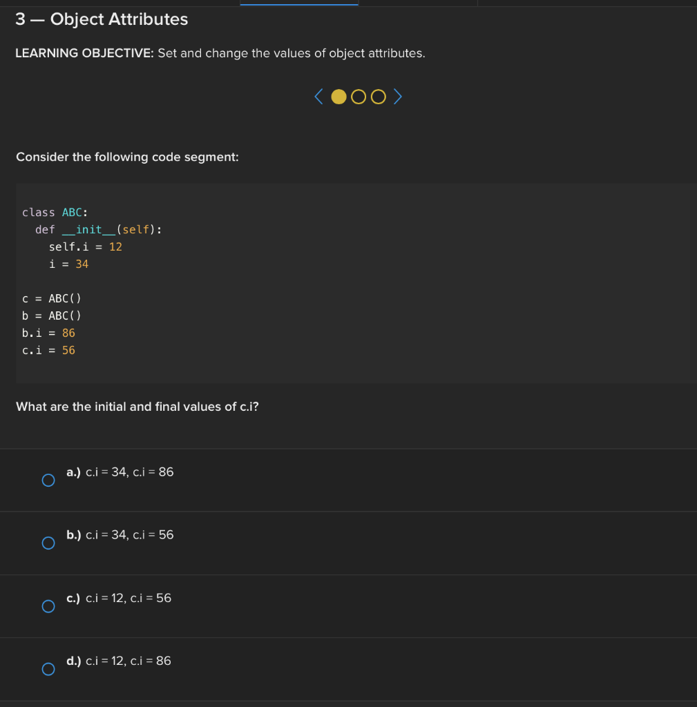 Solved 3 - Object Attributes LEARNING OBJECTIVE: Set and | Chegg.com