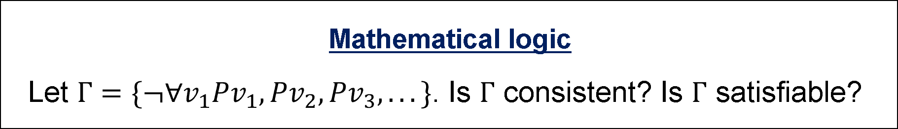 Solved Mathematical Logic