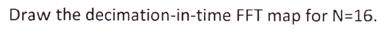 Solved Draw the decimation-in-time FFT map for N-16. | Chegg.com