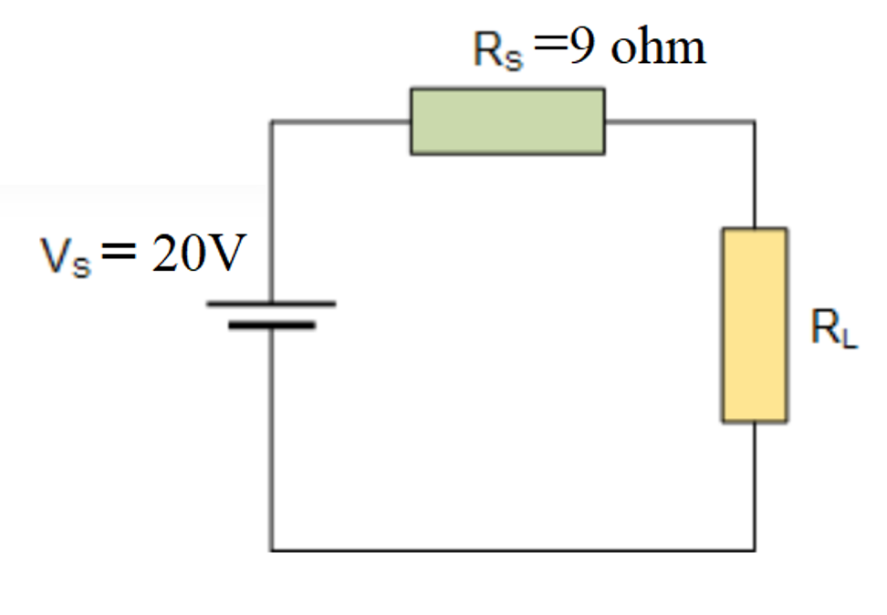 Solved How many Ohms should the RL resistor have to draw | Chegg.com