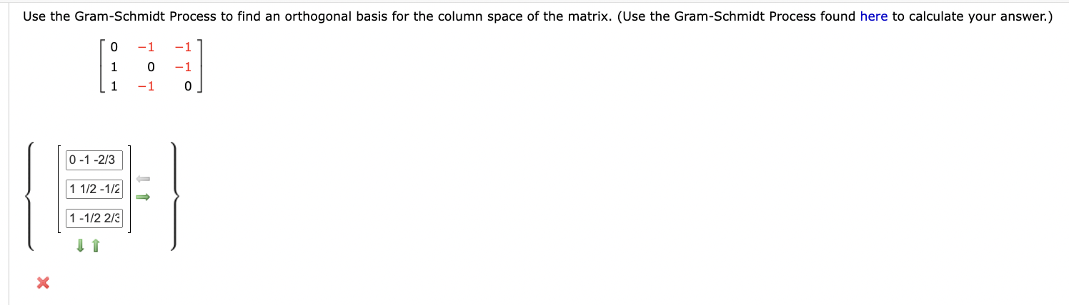Solved Use the Gram-Schmidt Process to find an orthogonal | Chegg.com