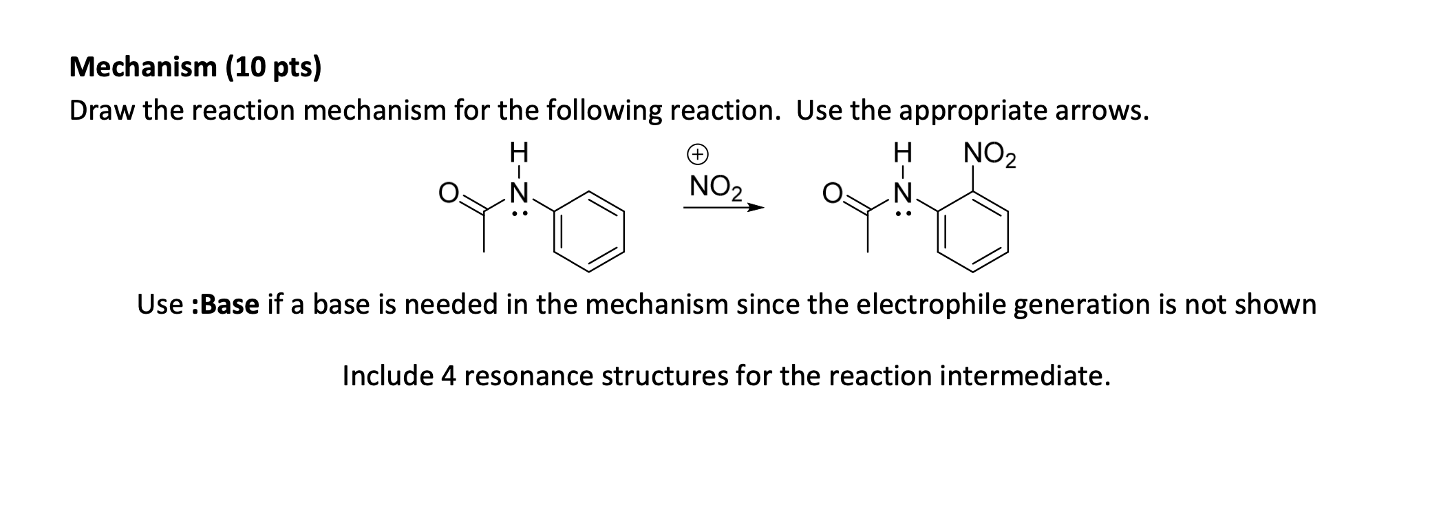 Solved Mechanism (10 ﻿pts)Draw the reaction mechanism for | Chegg.com