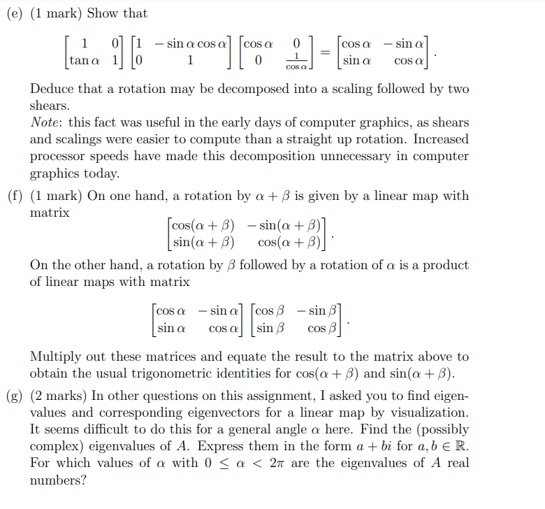Solved Please focus on questions e), f), and g) but, doing | Chegg.com