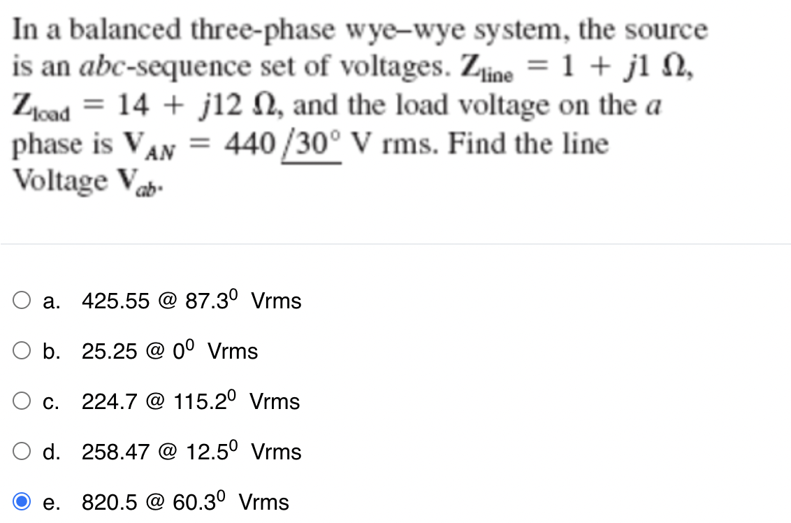 Solved In a balanced three-phase wye-wye system, the source | Chegg.com