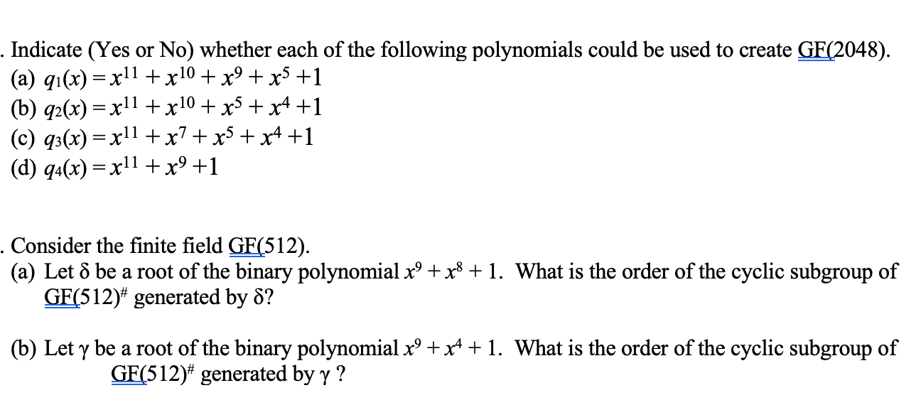 Solved Indicate (Yes or No) whether each of the following | Chegg.com