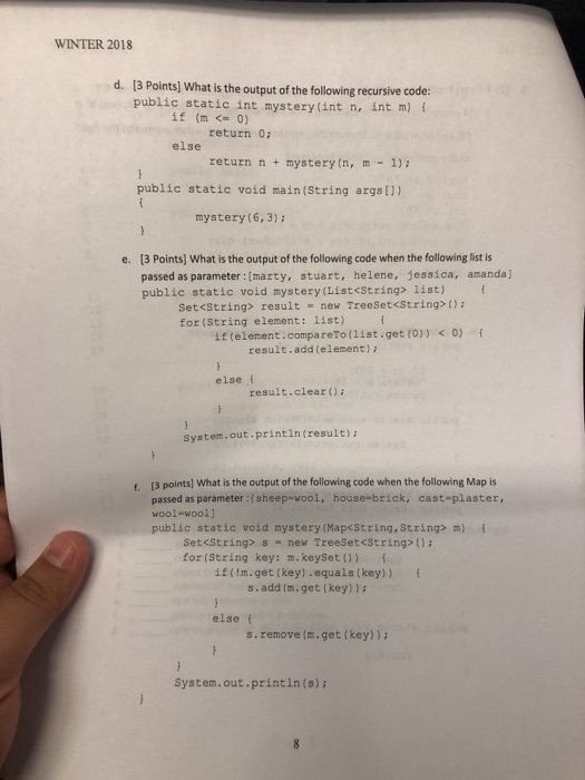 Solved TCSS 143 5. [25 Points] Predict the output: a. [4 | Chegg.com