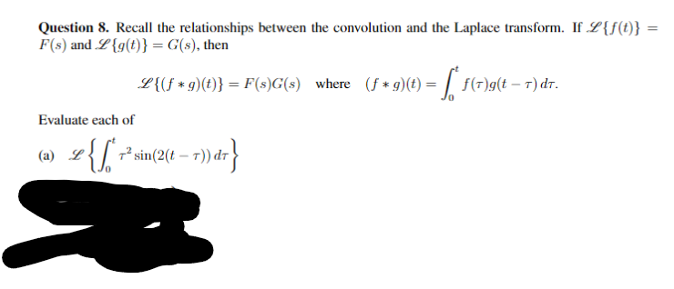 Solved Recall the relationships between the convolution and | Chegg.com